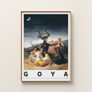 Witches Sabbath by Francisco Goya | Gothic Art Print | Witches Wall Art ...