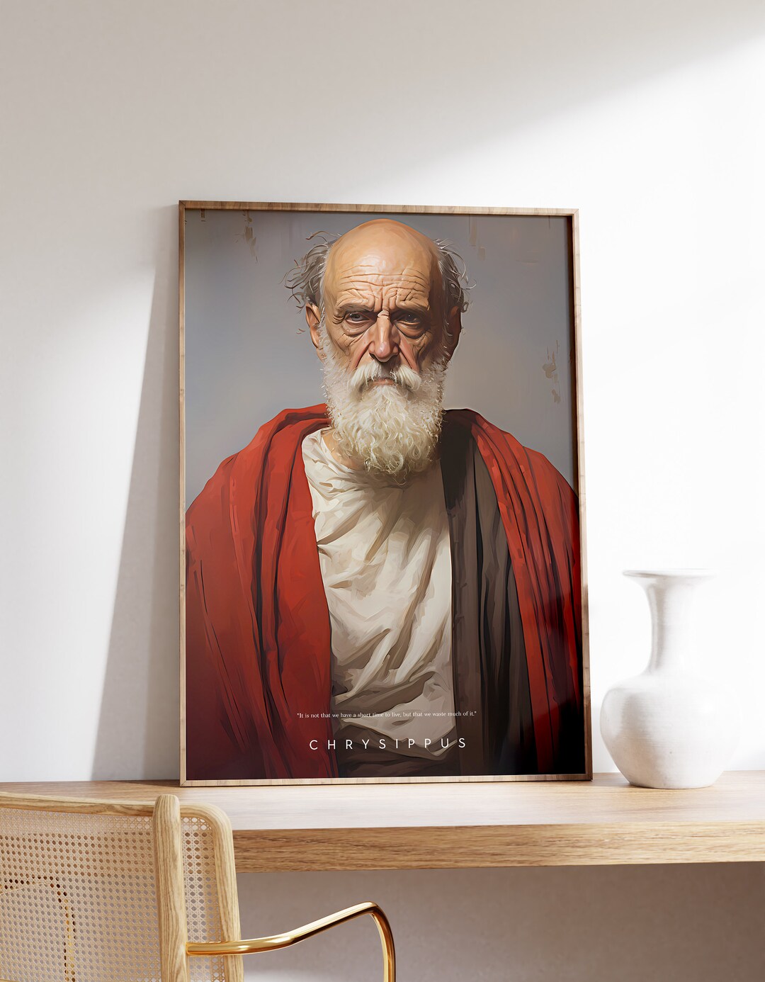 Chrysippus Poster | Philosopher Print | Bookworm Gift | Quote Decor ...