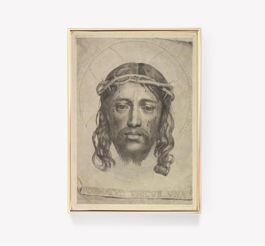 Claude Mellan | the Face of Christ | Religious Art | Vintage Print | Historical Artwork ...