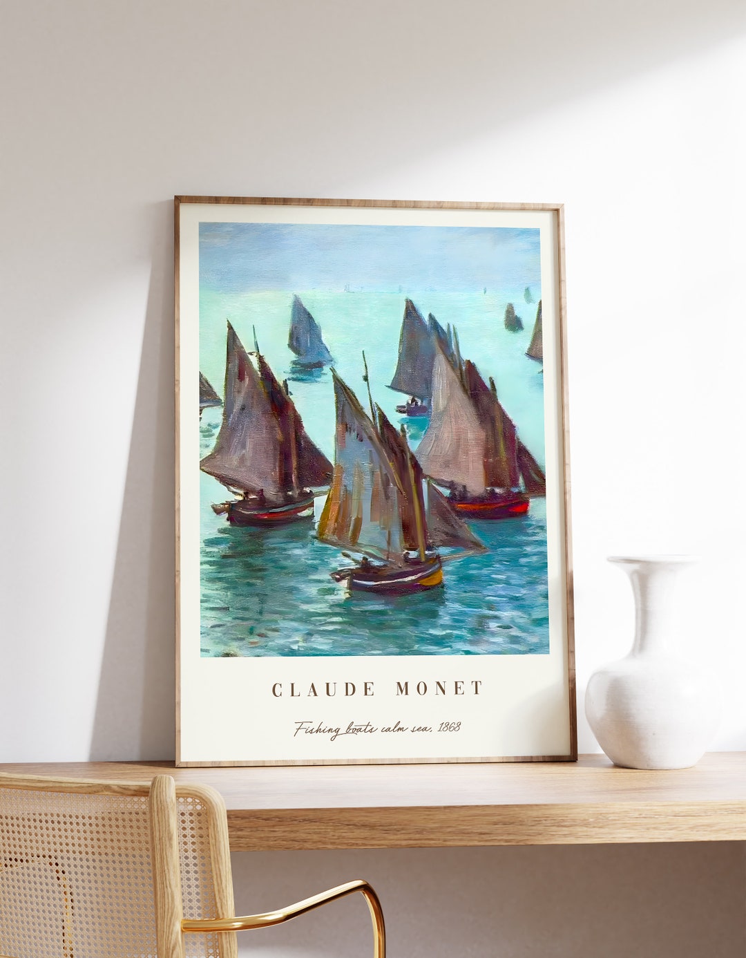 Claude Monet Art Print | Fishing Boats Calm Sea | Monet Wall Art ...