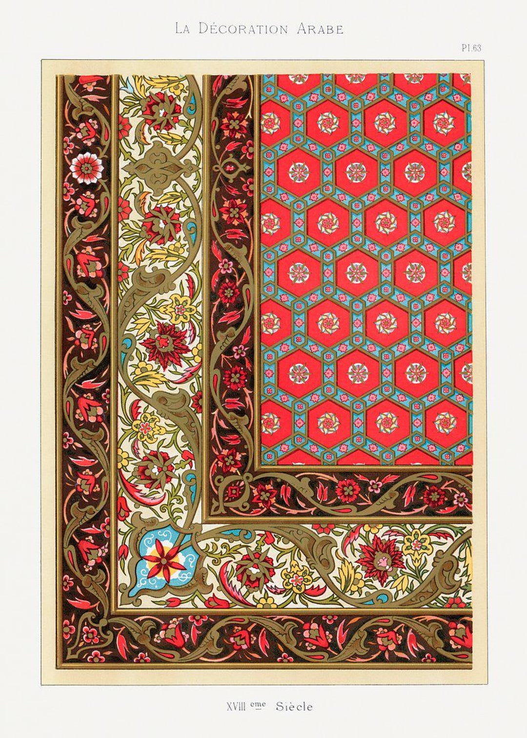 Arabesque Design Print | 18th Century Art | Vintage Print | Wall Art ...