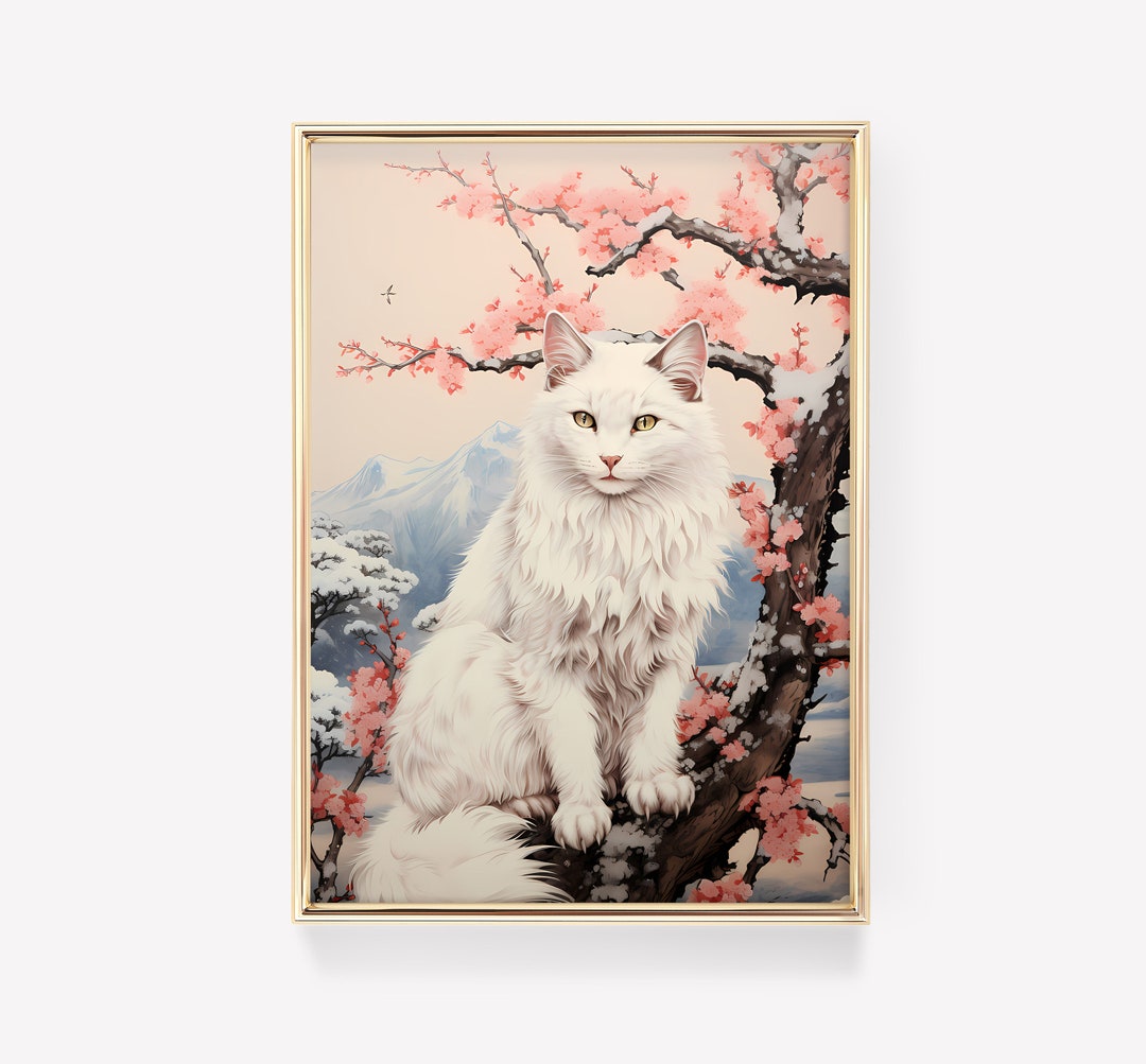 Vintage White Fox Print | Japanese Art Print | Ukiyo-e Art Poster | Fox ...