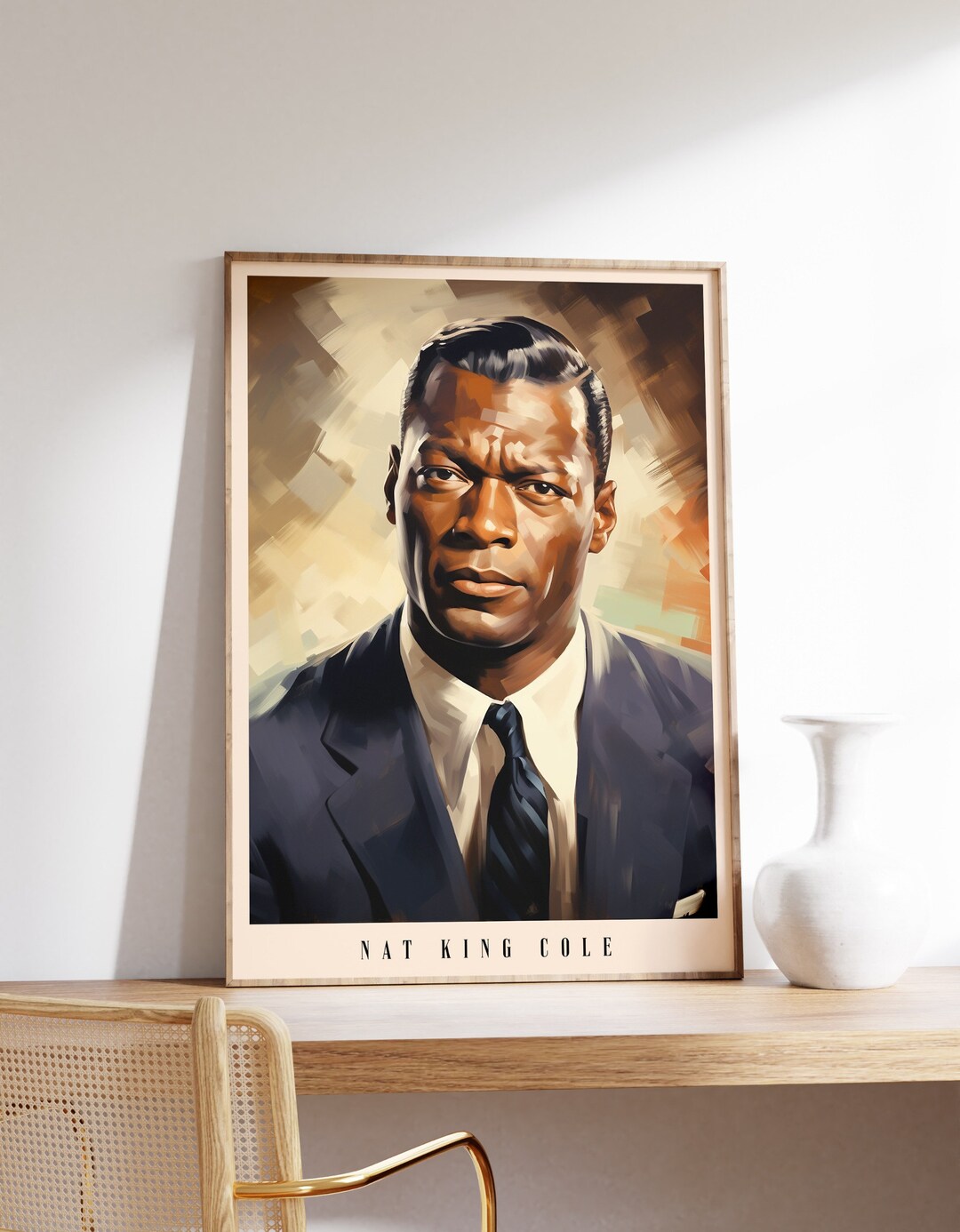 Nat King Cole Poster | Musical Print | Jazz Poster | Jazz Portrait ...