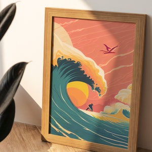 Surf Wall Art | Retro Surf Poster | Vintage Beach Print | Surf Print ...