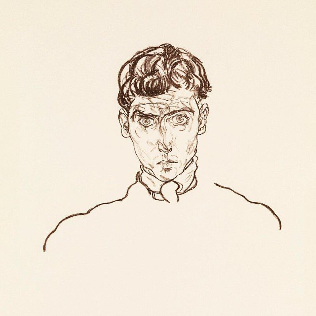 Egon Schiele | Self-portrait Print | Expressionist Wall Art | Vintage ...
