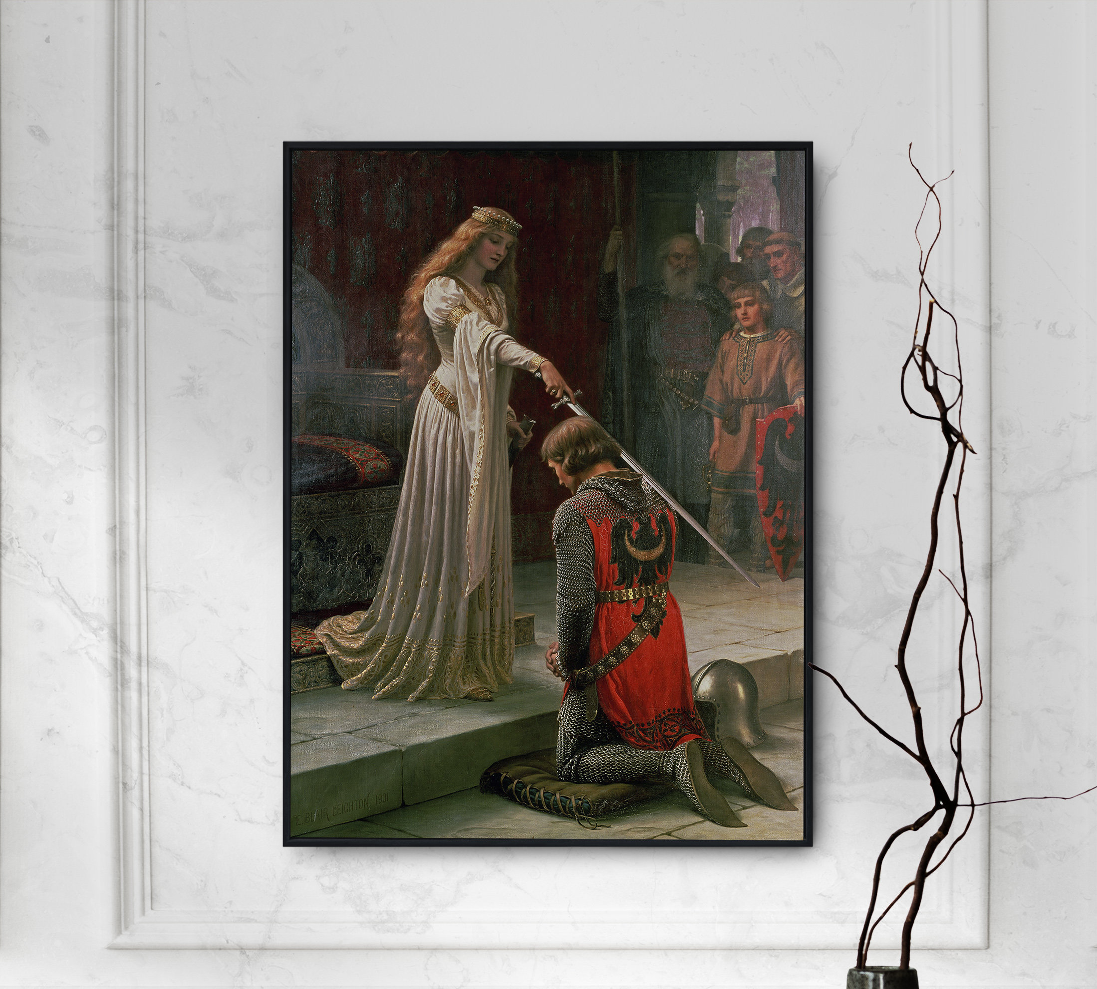 Edmund Blair Leighton Accolade 1901 Print Painting - Etsy