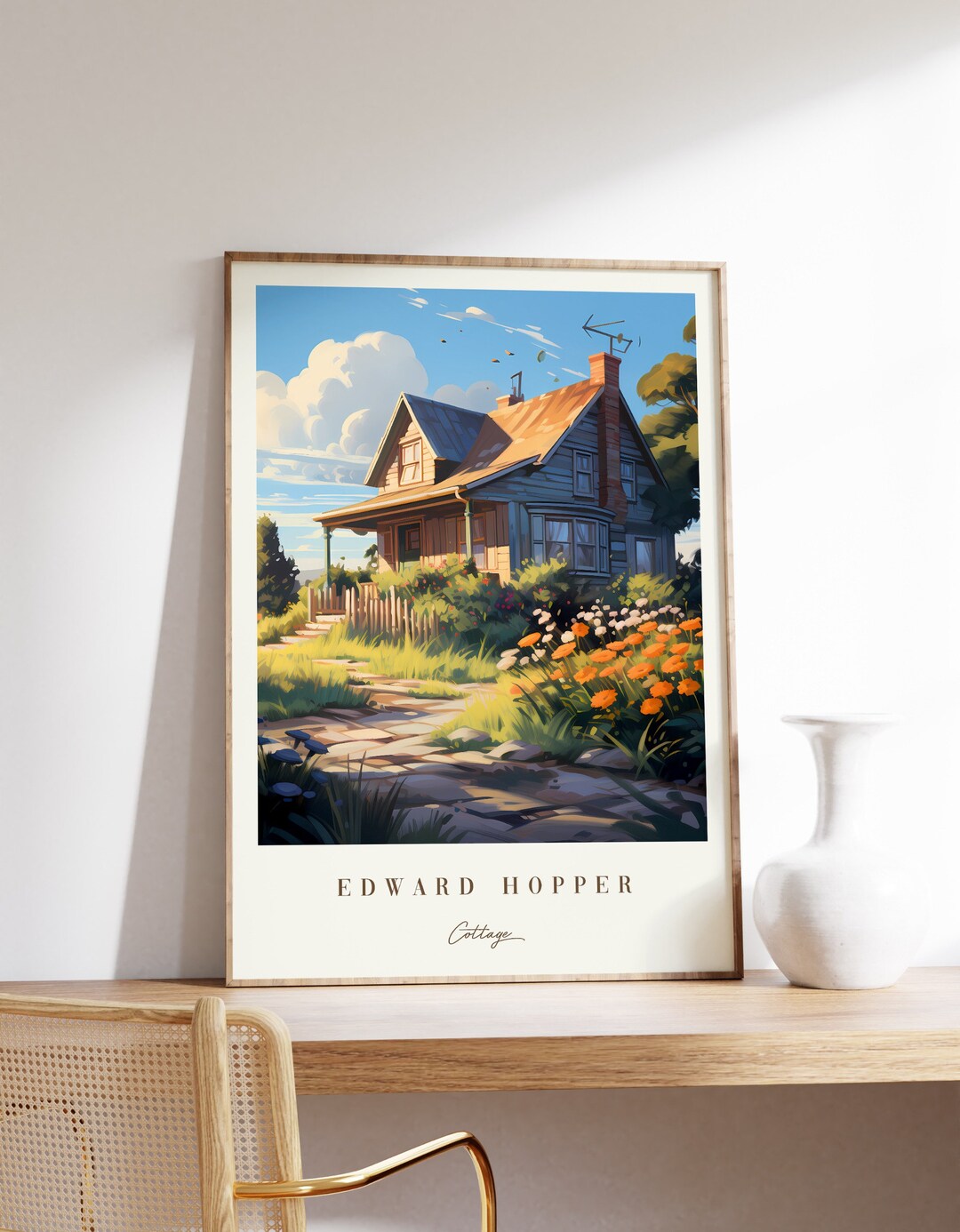 Cottage Print | Edward Hopper | Cottage Poster | Mid Century Modern ...