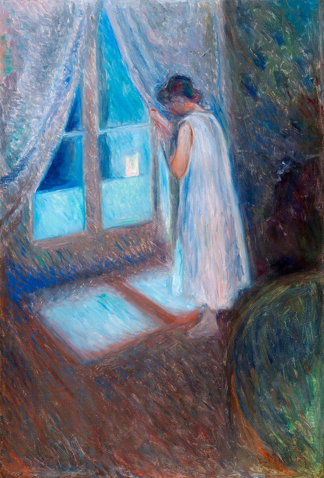Edvard Munch Girl | Standing in the Doorway | Wall Art | Vintage ...
