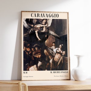 Caravaggio Poster Caravaggio Print Minimalist Art Print Modern Home ...