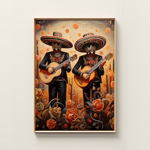 Mexican Mariachi Poster | Mariachi Print | Vintage Mexican Wall Art ...