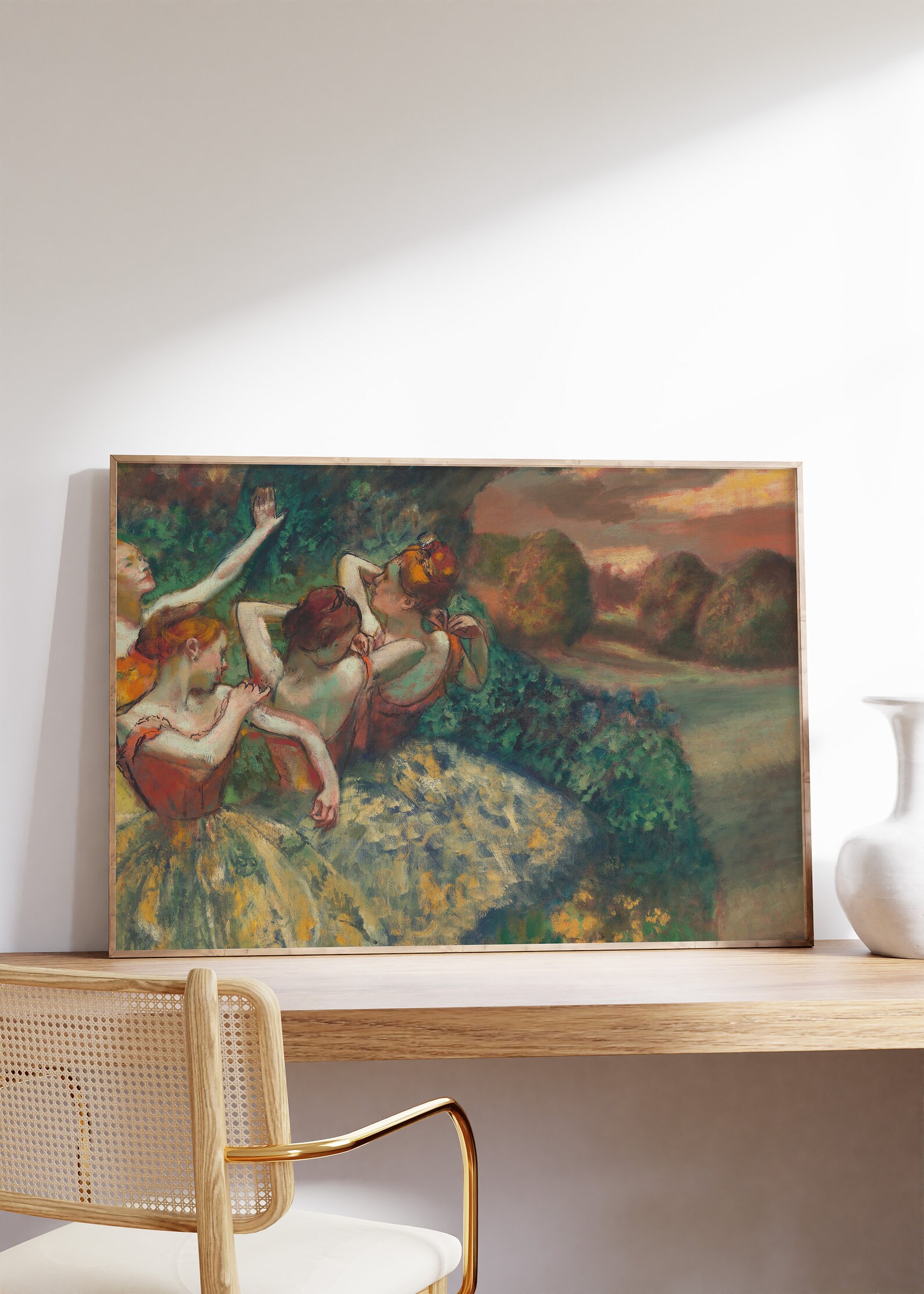 Edgar Degas - Four Dancers (1899) | Vintage Painting | Ballet Print ...