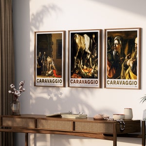 Caravaggio Prints Set of 3 | Baroque Art Print | Dark Art | Renaissance ...