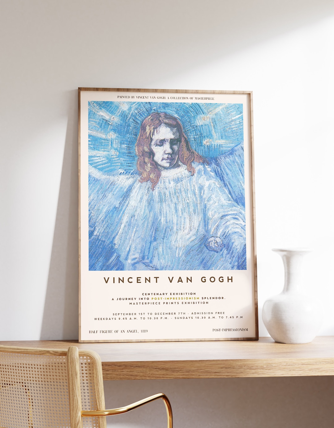 Van Gogh Poster | Half Figure of an Angel After Rembrandt | Angel Wall ...