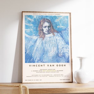 Van Gogh Poster | Half Figure of an Angel After Rembrandt | Angel Wall ...