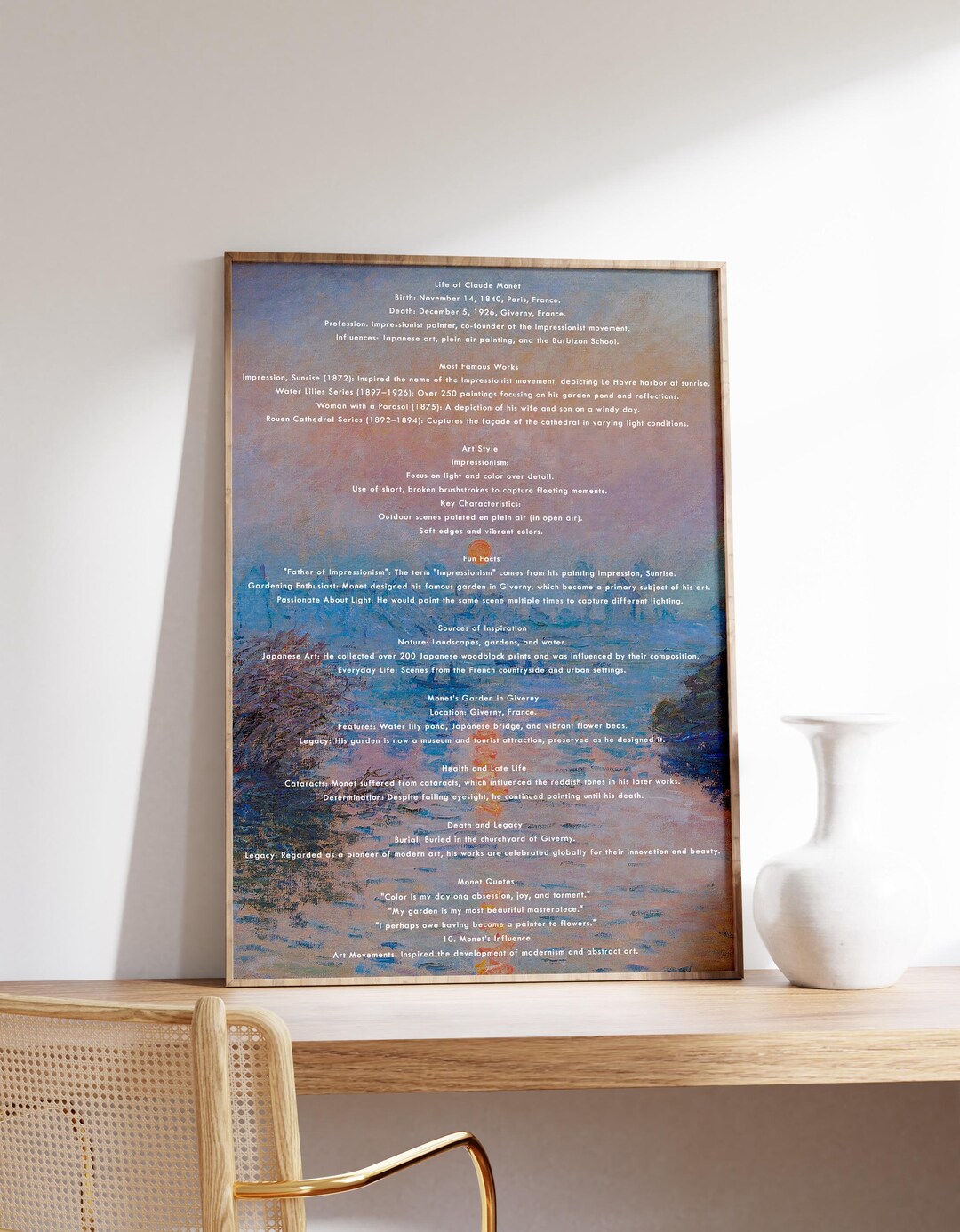 Claude Monet, Claude Monet Life Print, Impressionist Art Poster, Monet ...