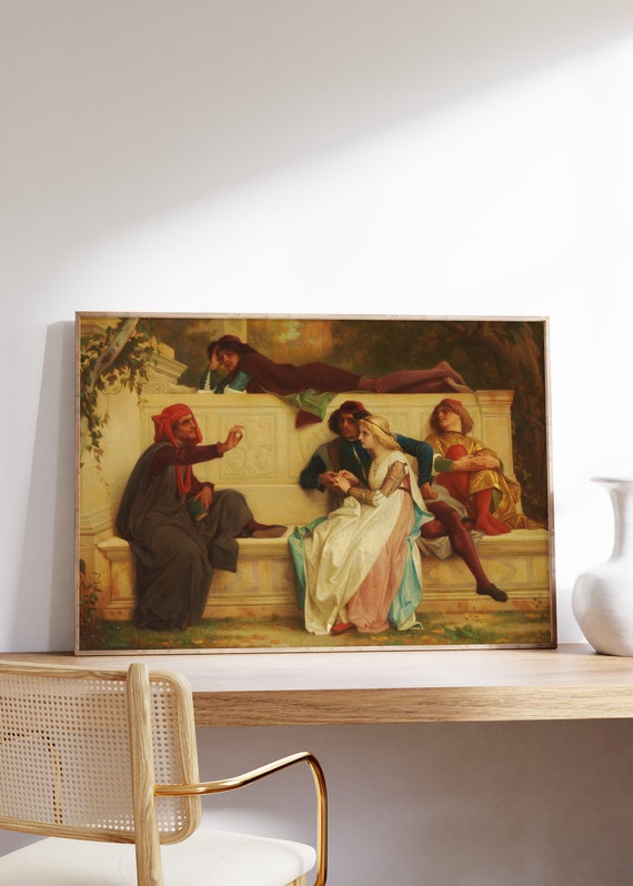 Alexandre Cabanel Florentine Poet 1861 Vintage Poster - Etsy
