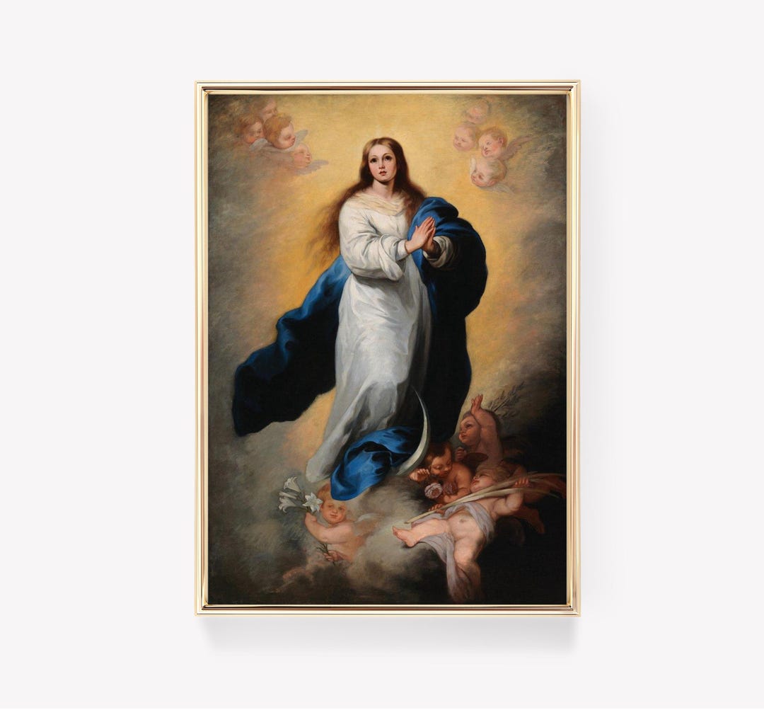 The Immaculate Conception | Murillo Art Print | Angel Painting ...