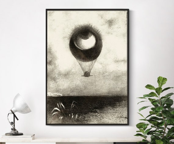 Odilon Redon the Eye Like a Strange Balloon Mounts Toward - Etsy