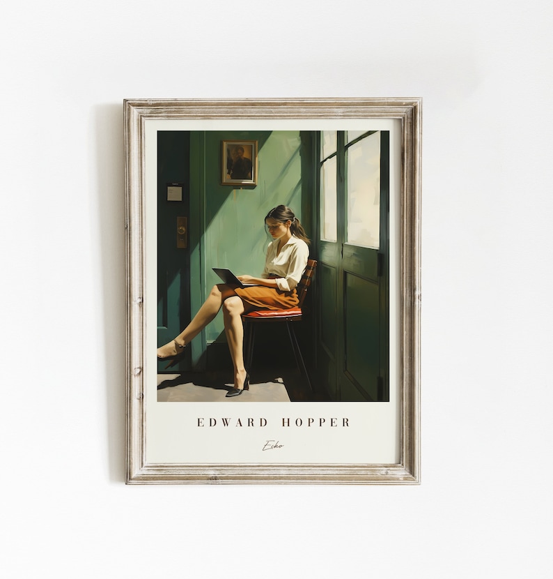 Echo Painting | Edward Hopper | Echo Poster | Mid Century Modern | Art ...