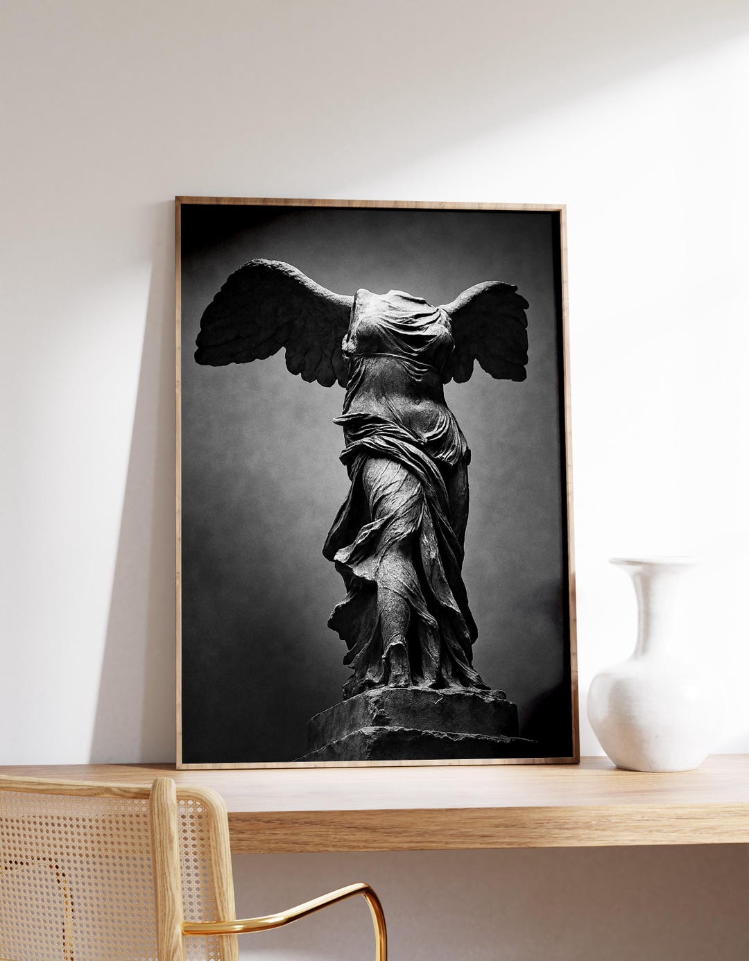 Winged Victory of Samothrace Poster – Dramatic Black and White ...