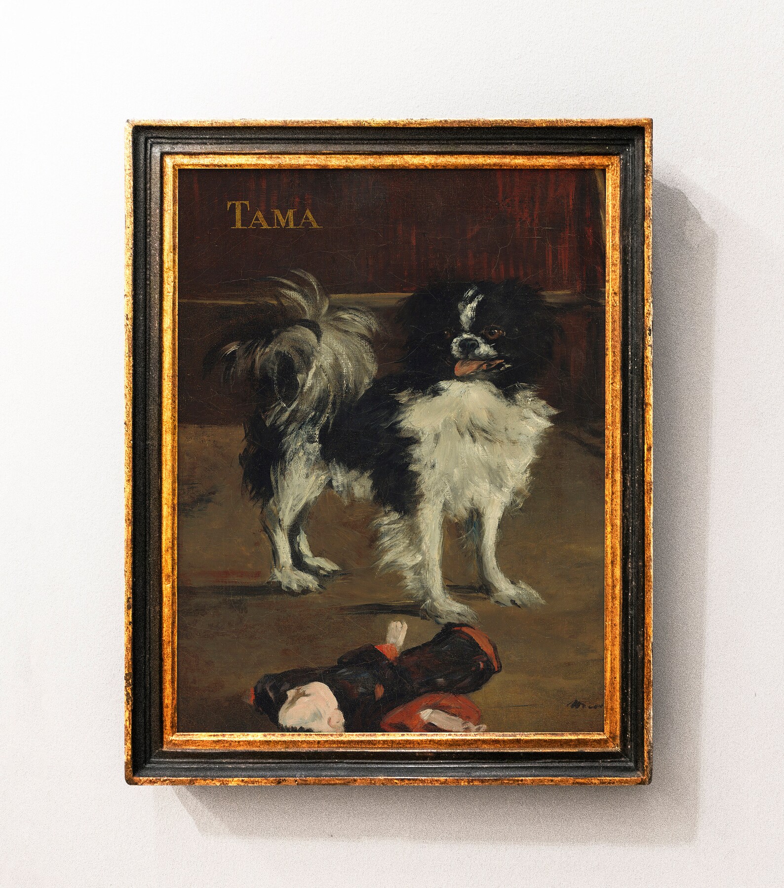 Edouard Manet - Tama, the Japanese Dog (1875) | Dog Painting, Dog ...