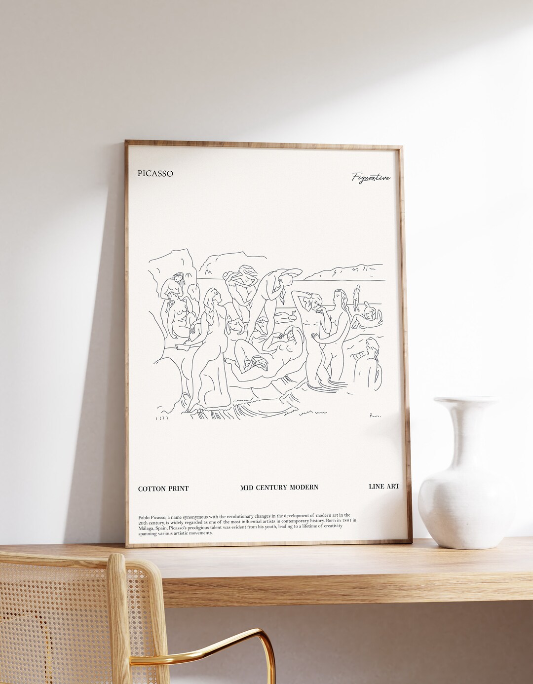 Picasso Print | Line Art Print | Figurative Drawing Wall Art | Line Art ...