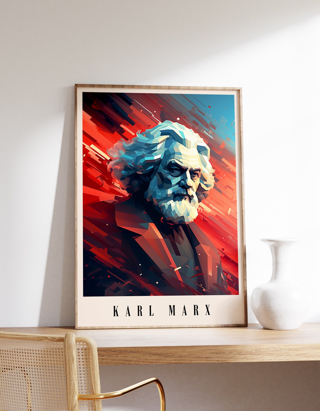 Karl Marx Poster | Philosopher Print | Bookworm Gift | Home Decor ...