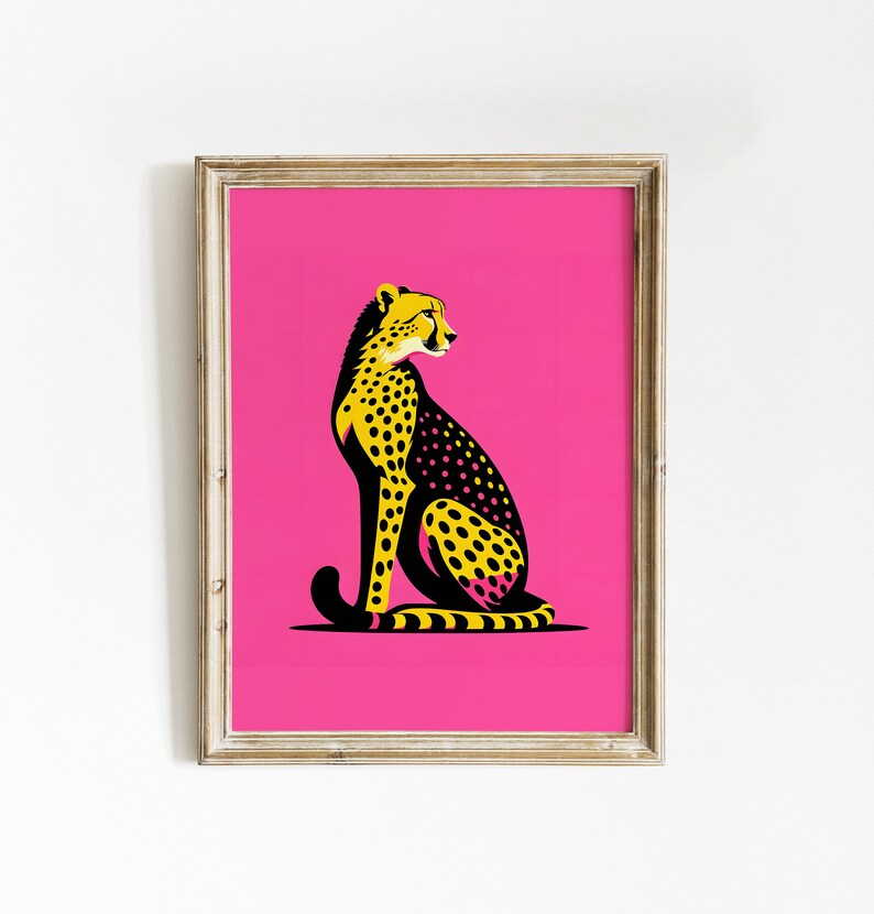 Cheetah Print, Animal Artwork, Pink Blush Wall Art, Boho Wall Art ...