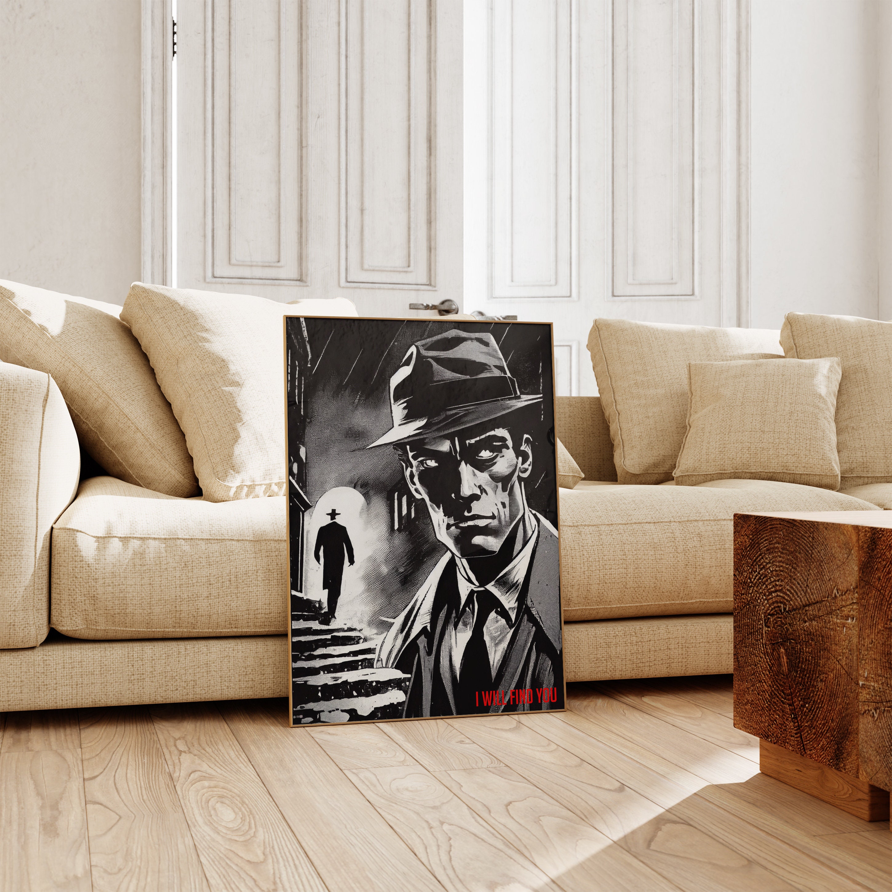 Comic Art Poster | Comic Art Print | Comic Wall Art | Mystery Man Print ...