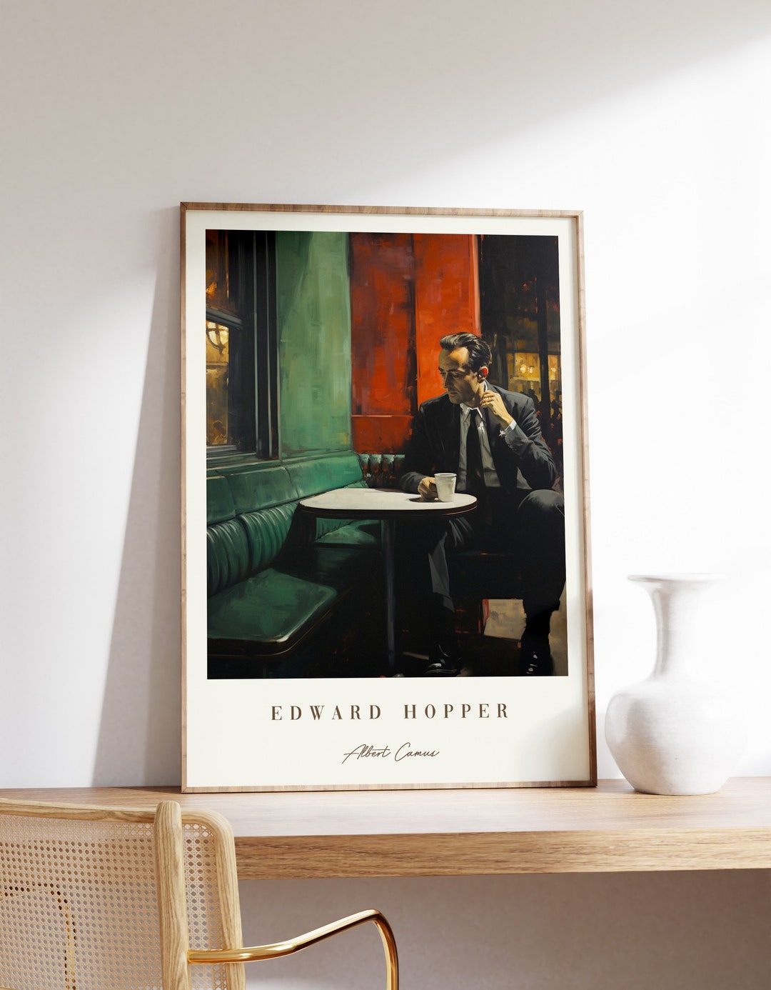 Albert Camus Poster | Edward Hopper | Vintage Albert Camus | Modern ...