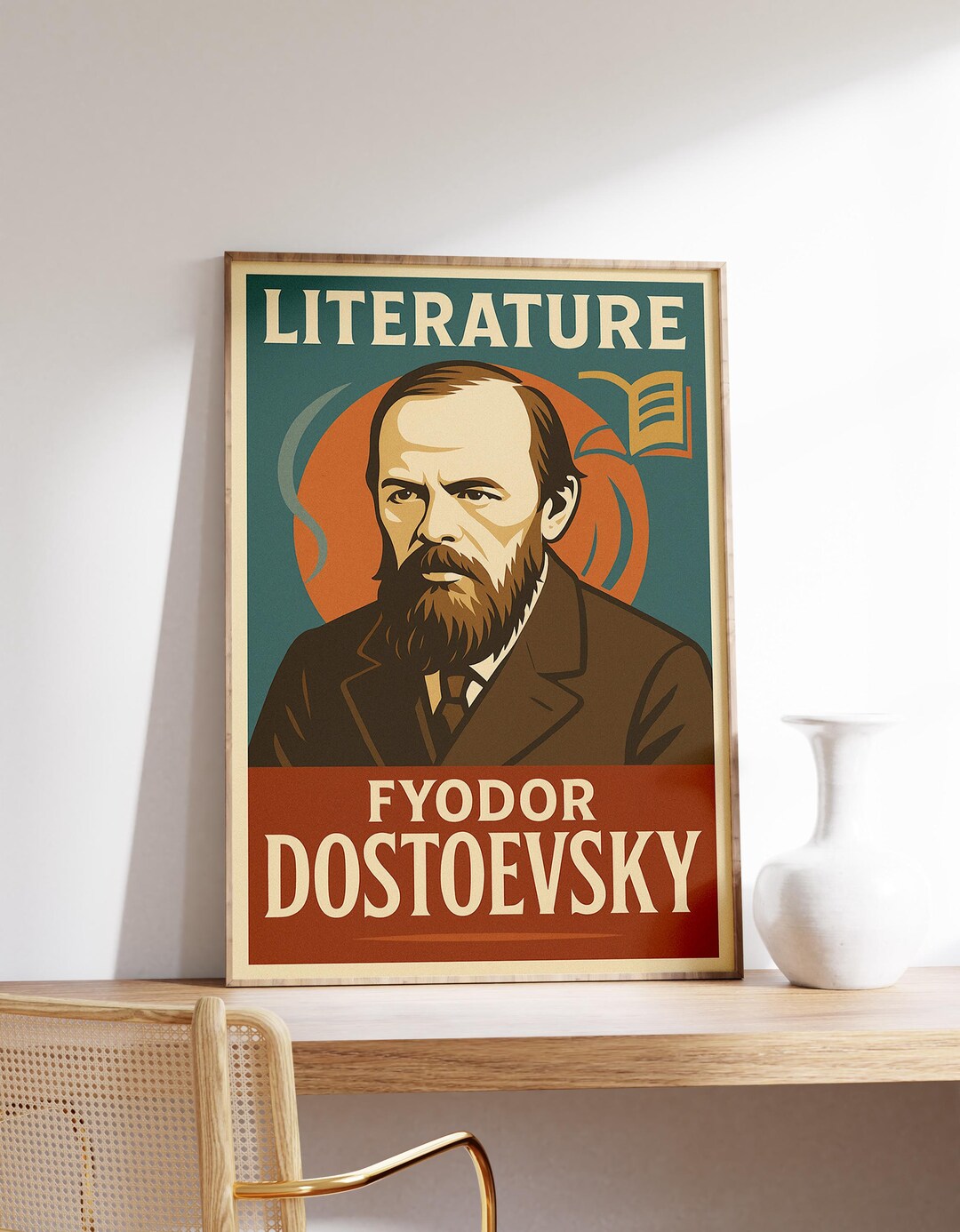 Fyodor Dostoevsky Poster | Vintage Wall Art | Bookworm Gift ...
