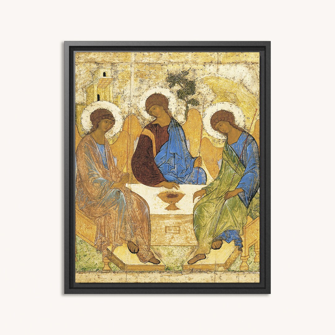 Premium Framed Canvas | Andrei Rublev - Trinity Three Icons (1425 ...