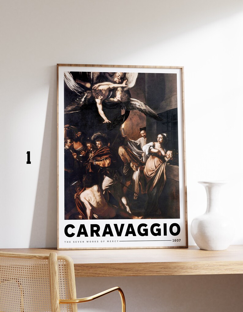Caravaggio Poster | Caravaggio Print | Minimalist Art Print | Modern ...