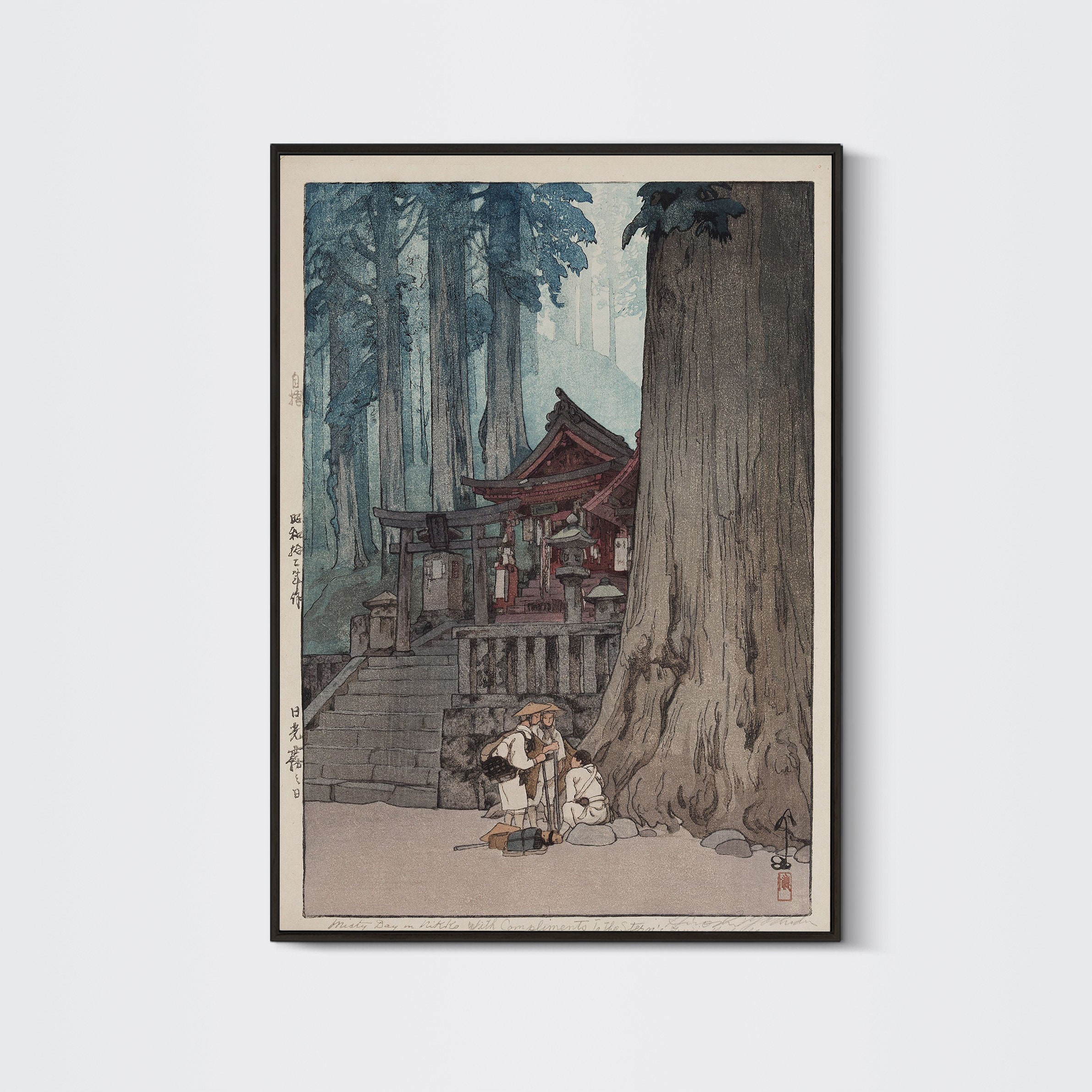 Hiroshi Yoshida Print Misty Day in Nikko 1937 Ukiyo-e - Etsy