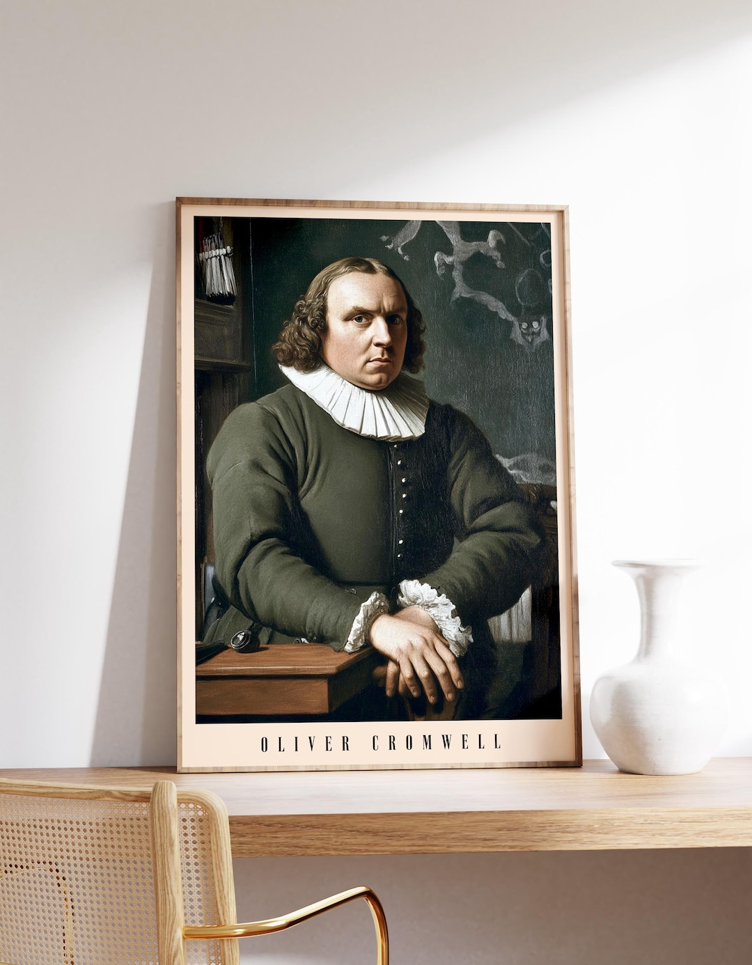 Oliver Cromwell Poster | Vintage Painting | Historical Decor | Modern ...