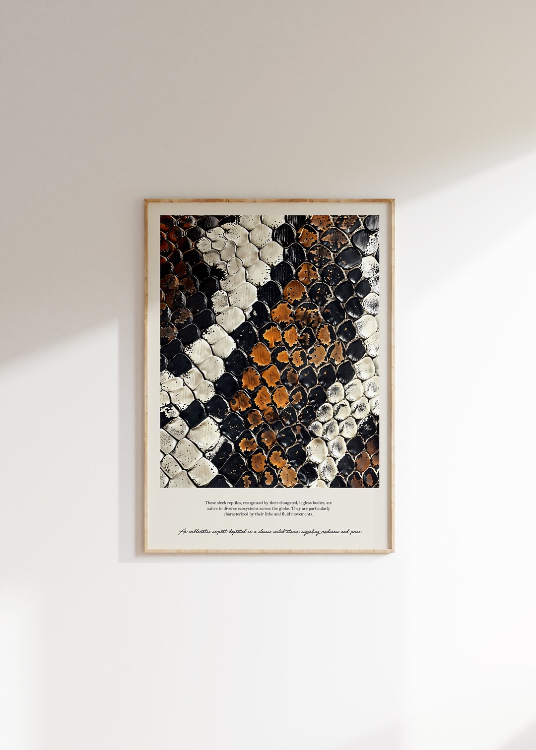 Snake Wall Art, Snake Pattern Poster, Aesthetic Trendy Photography ...