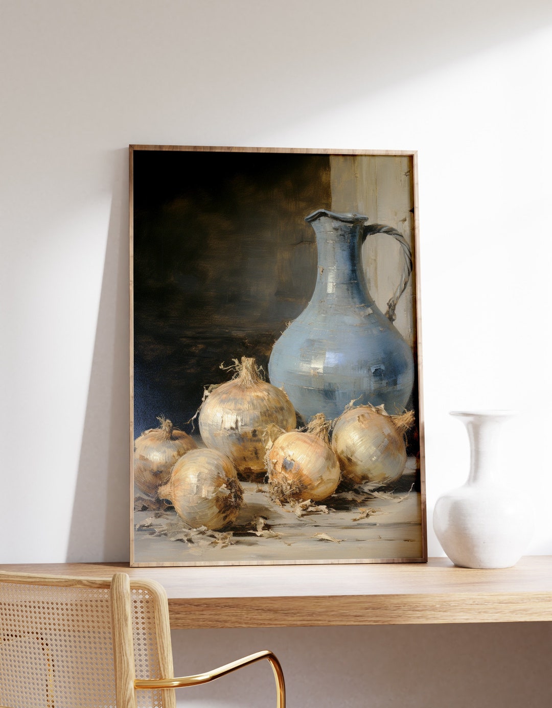 Onions Still Life Print | Country Kitchen Wall Art | Rustic Decor ...