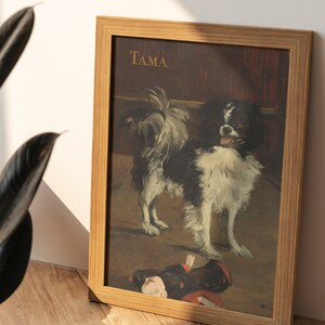 Edouard Manet - Tama, the Japanese Dog (1875) | Dog Painting, Dog ...