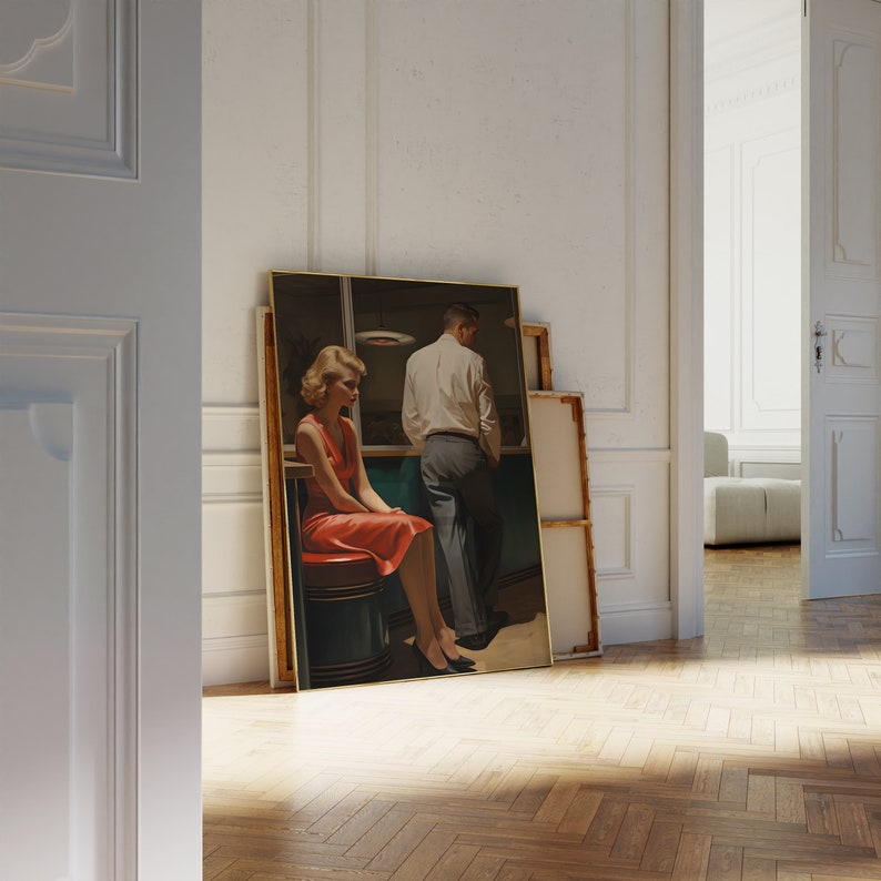 Edward Hopper Exhibition Print | Romantic Art Poster | Dark Academia ...