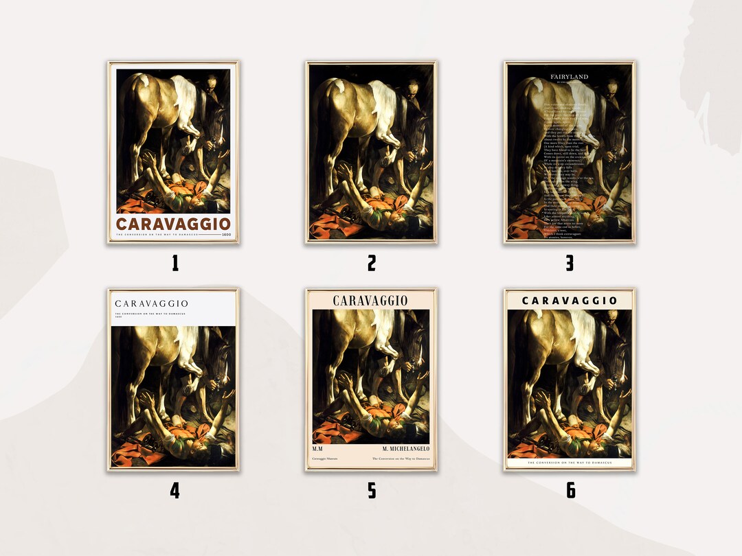 Caravaggio Poster | Caravaggio Print | Minimalist Art Print | Modern ...