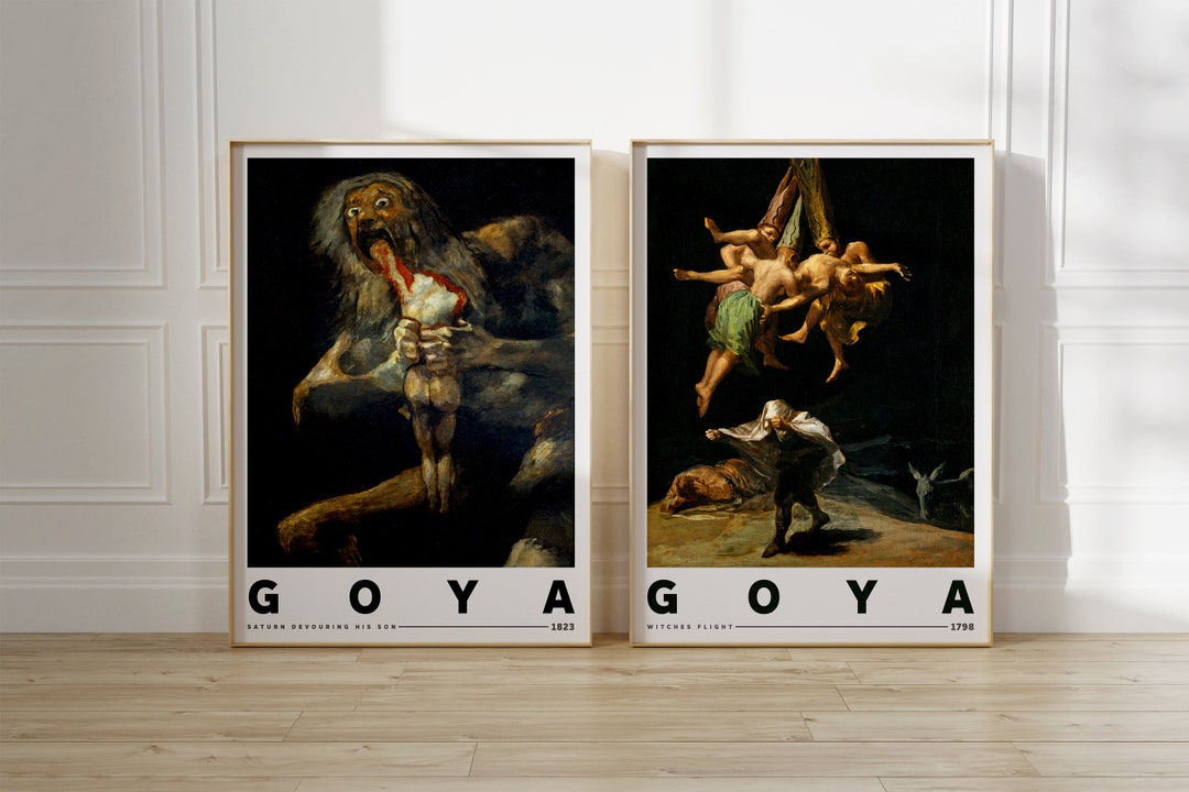 Francisco Goya Prints Set of 2 | Gothic Art Print Set | Exhibition ...