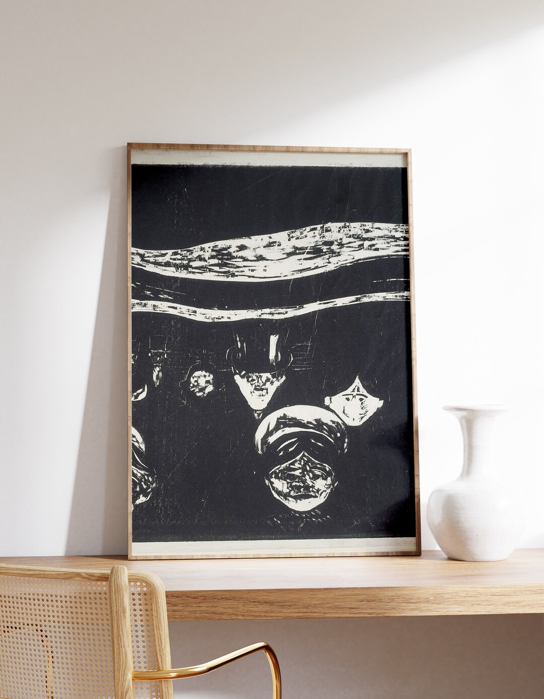 Edvard Munch Prints | Anxiety (1896) | Vintage Painting | Munch Art ...
