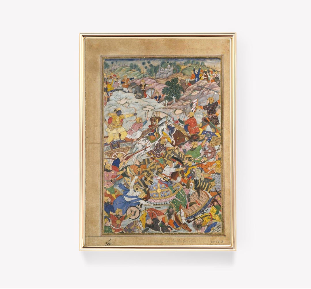 Historical Battle Art | Sultan's Defeat Painting | Indian Art Print ...