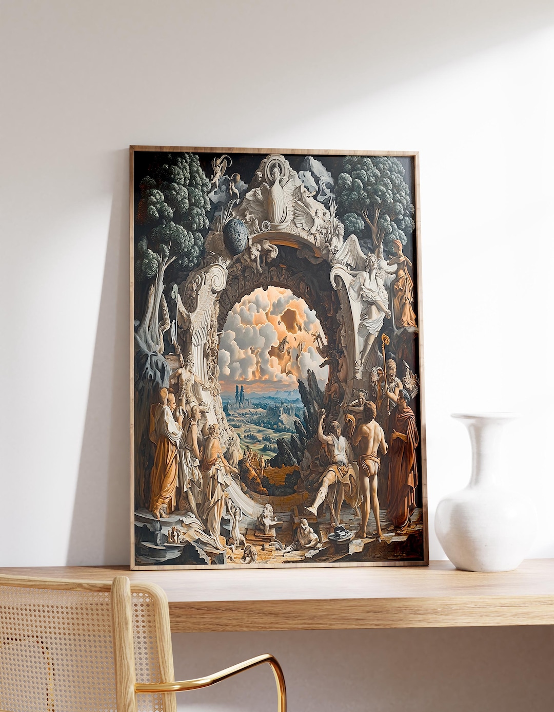 Greek Mythology Oil Painting | Ares Medusa Apollo | Ornate Greek ...