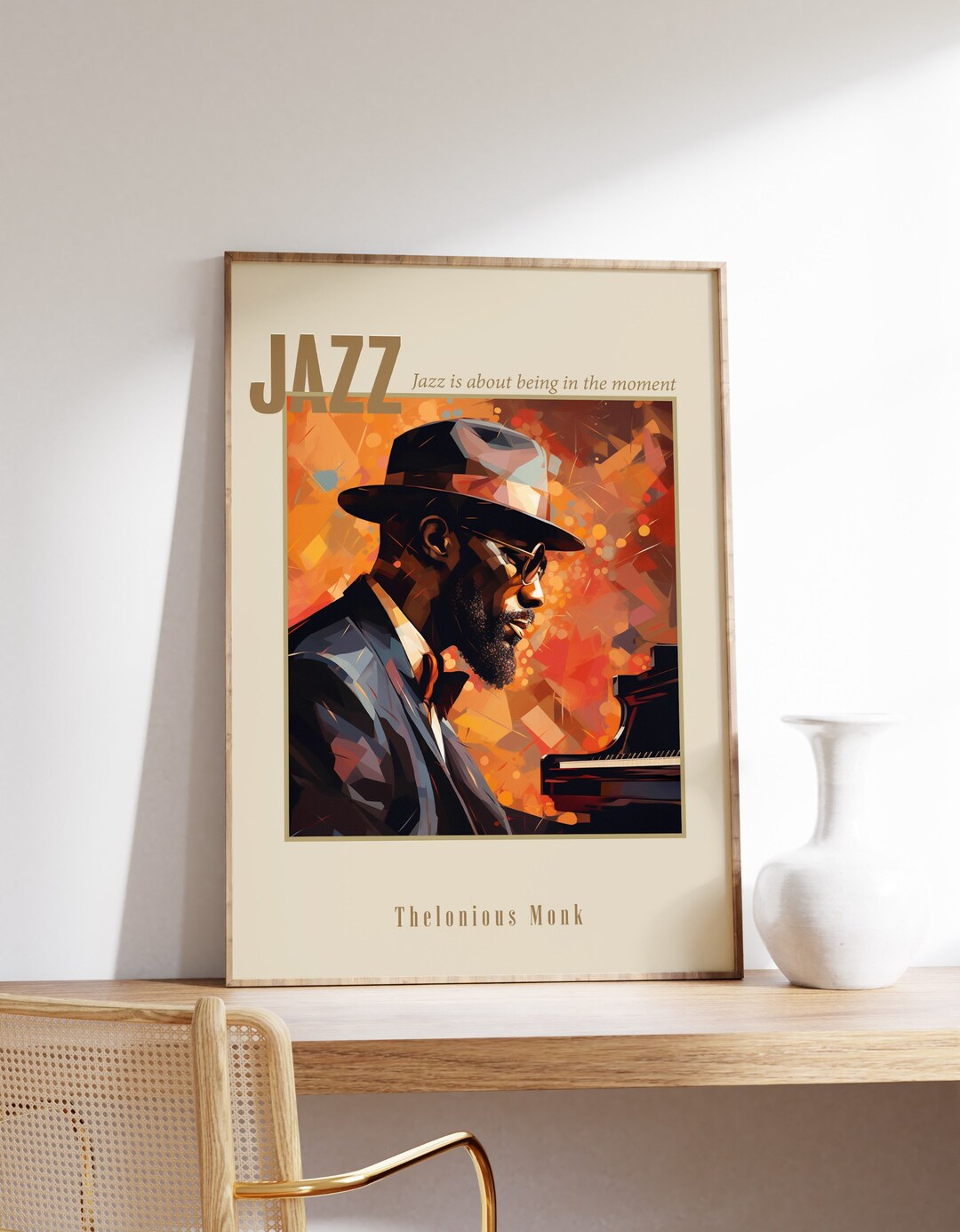 Thelonious Monk Poster | Musical Print | Jazz Poster | Jazz Portrait ...