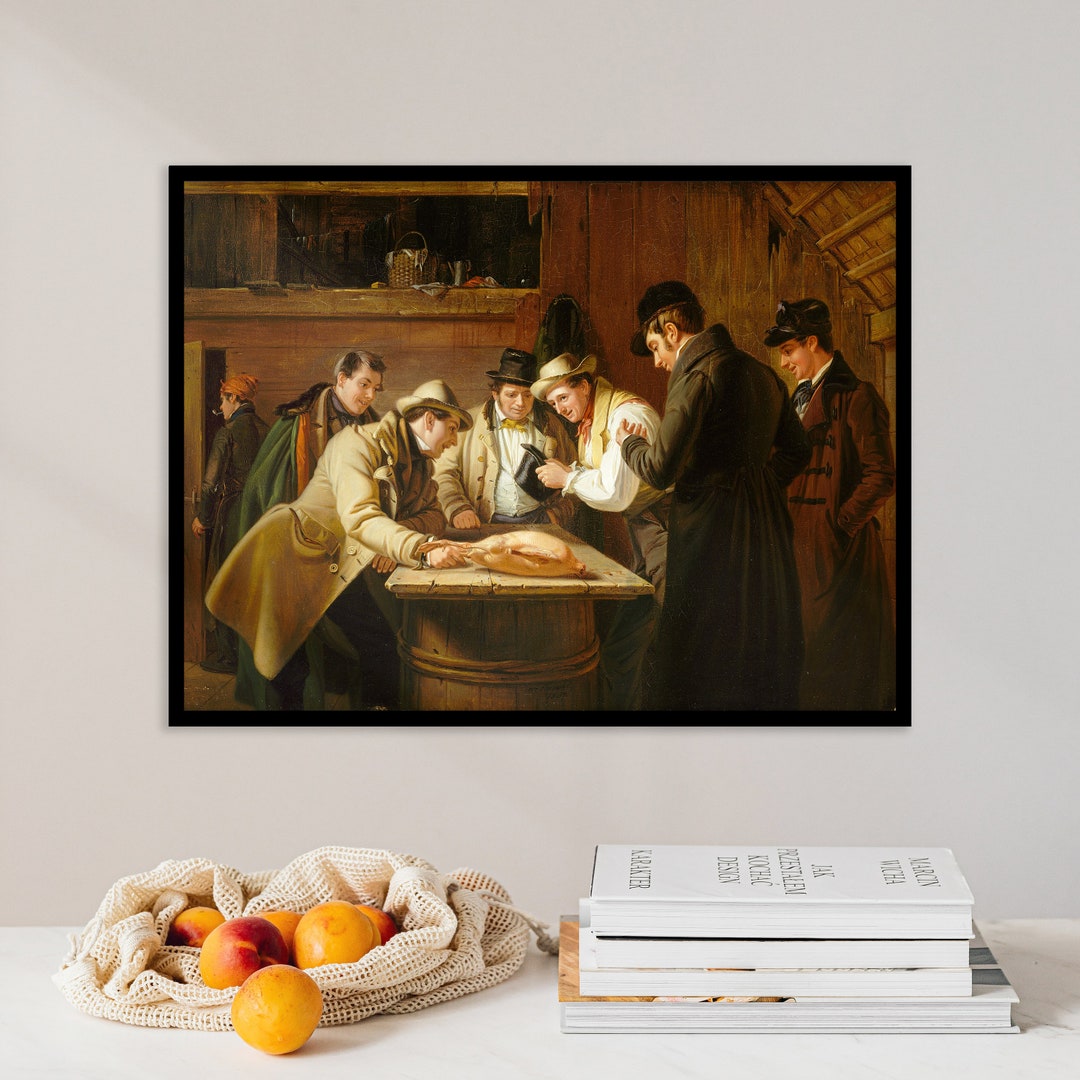 William Sidney Mount - the Raffle (1837) | Kitchen Decor Rustic Village ...