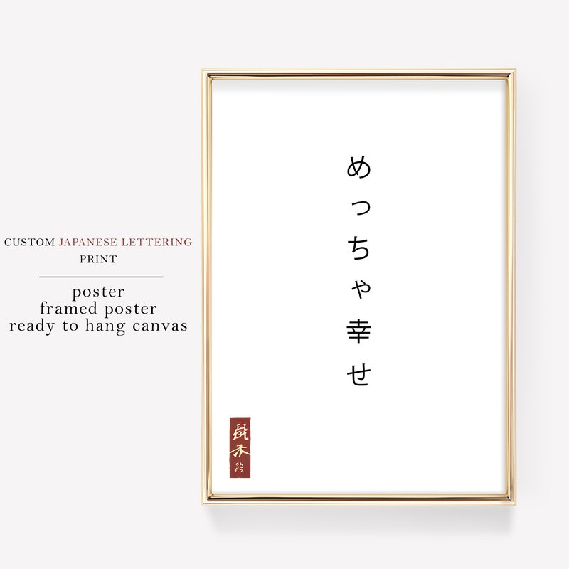 Japanese Word Art - Etsy