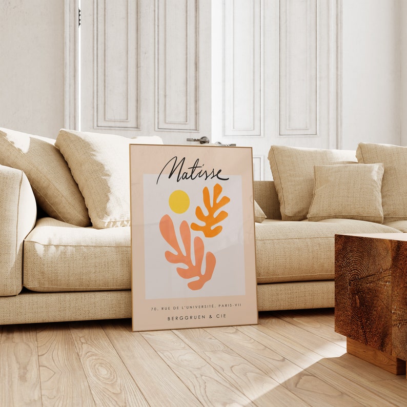 Henri Matisse | Leaves Drawing | Exhibition Poster | Mid Century Modern ...