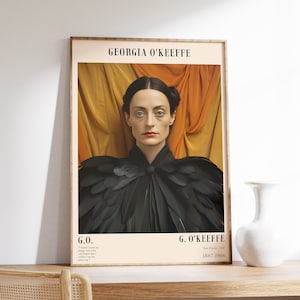 Georgia O'keeffe Portrait | Vintage Painting | Exhibition Print ...
