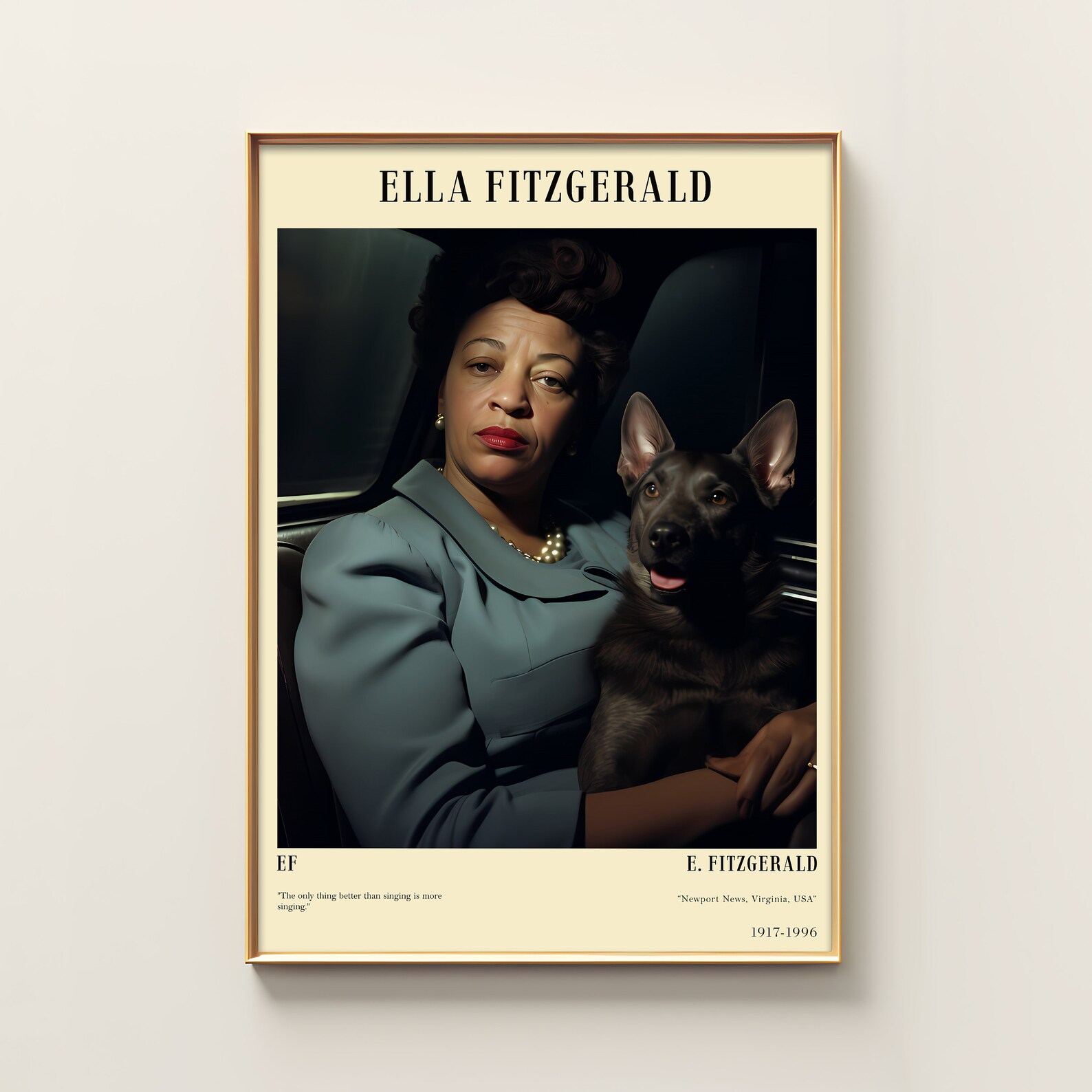 Ella Fitzgerald Poster | Musical Print | Jazz Poster | Jazz Portrait ...